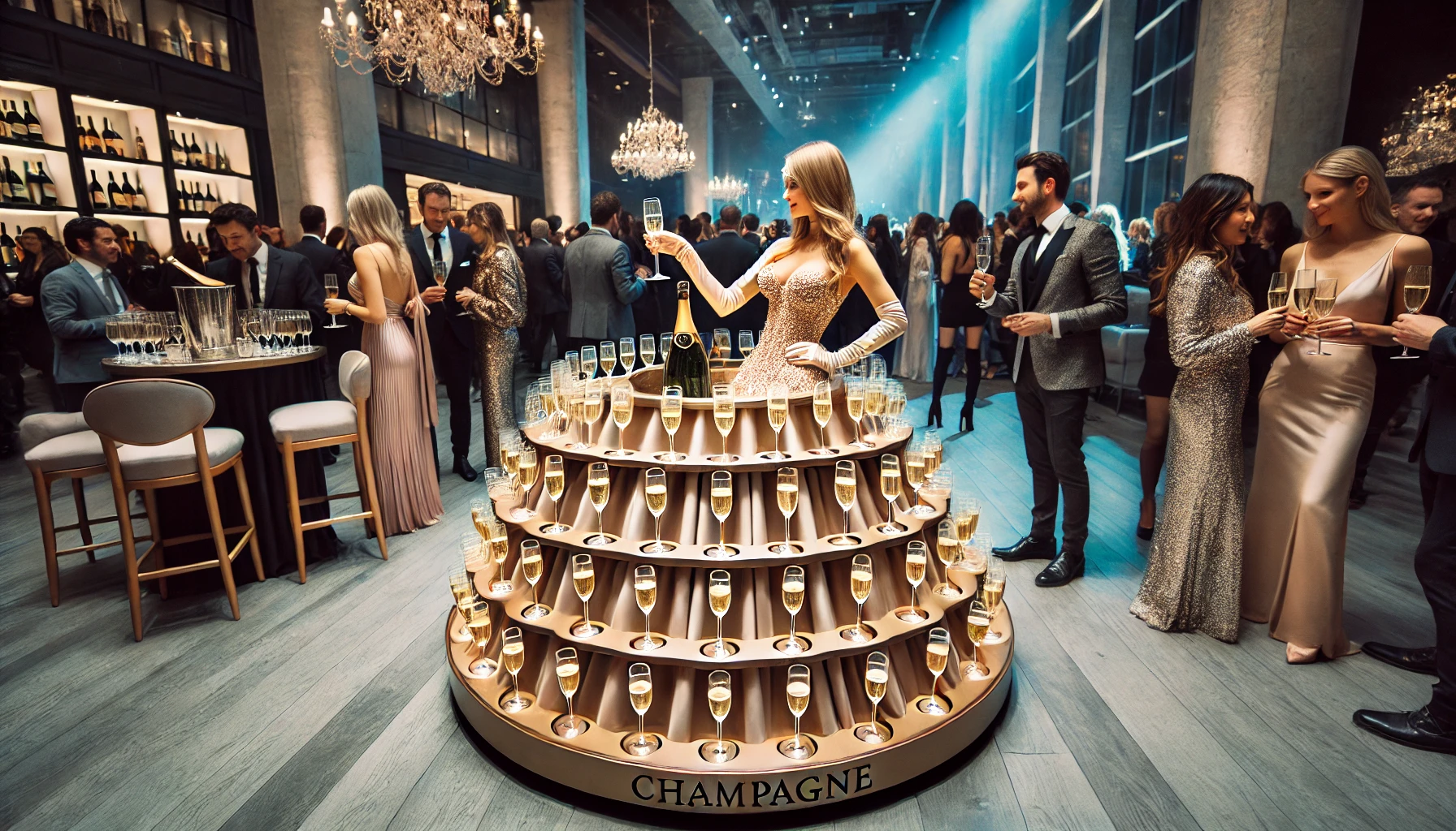 Hire a Roaming Champagne Dress for Your Toronto Event